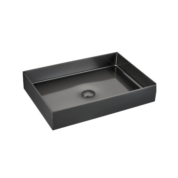 Stainless Steel – Rectangle Wash Basin – Gun Grey – Lepos
